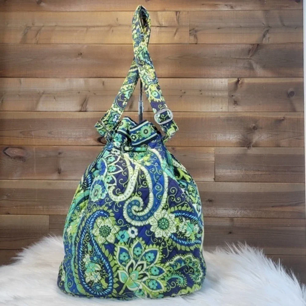 Vera Bradley | Bags | Vera Bradley Rhythm Blues Quick Draw Bucket Bag ...